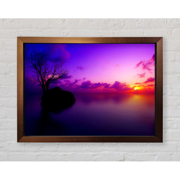 Haus am Meer Sonnenuntergang auf den Malediven Gerahmter Druck | Wayfair.de